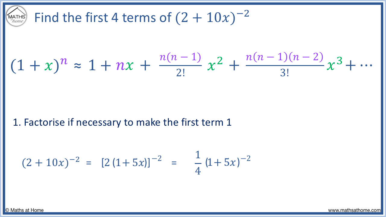 How to do the Binomial Expansion – mathsathome.com