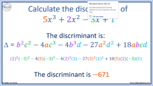 The Discriminant of a Quadratic – mathsathome.com