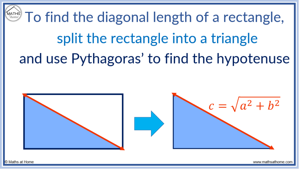 How To Find The Diagonal Of A Rectangle Mathsathome