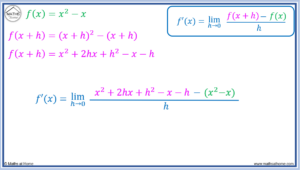 How to Differentiate by First Principles – mathsathome.com