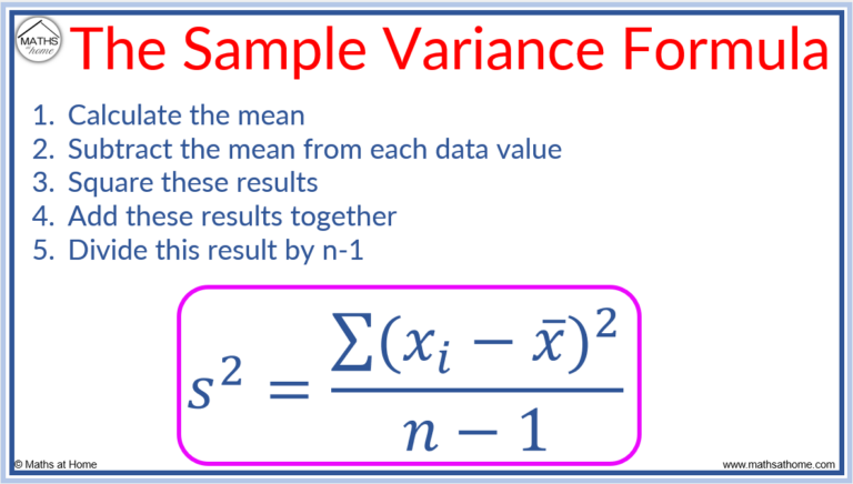 How to Calculate Variance – mathsathome.com How to Calculate Variance – mathsathome.com