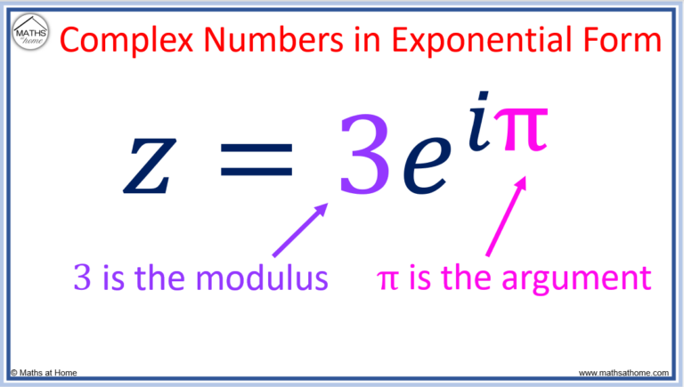 How To Find The Modulus And Argument Of A Complex Number – Mathsathome.com