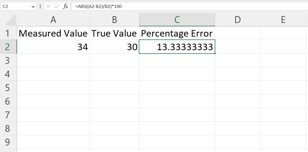 How To Calculate The Percentage Error Pictures And Examples