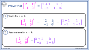 How to do Proof by Induction with Matrices – mathsathome.com