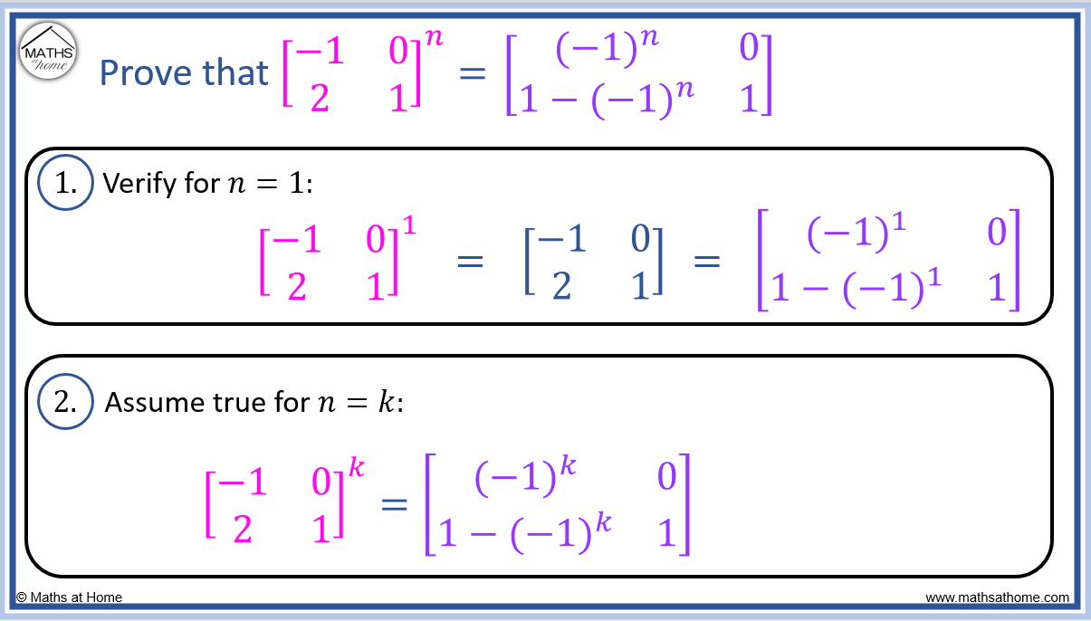 How to do Proof by Induction with Matrices – mathsathome.com