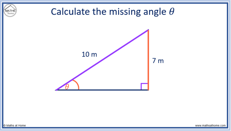How to Find a Missing Angle in a Right-Angled Triangle – mathsathome.com