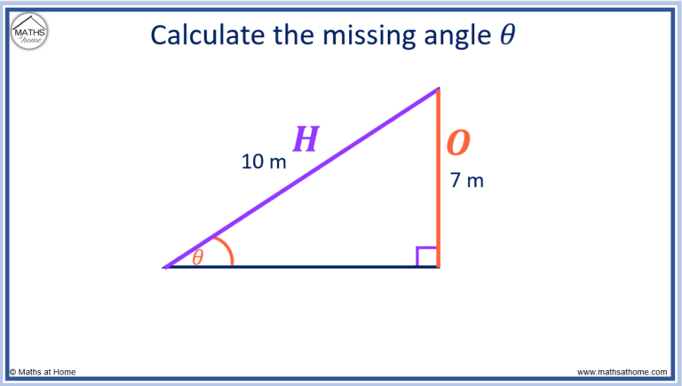 How to Find a Missing Angle in a Right-Angled Triangle – mathsathome.com