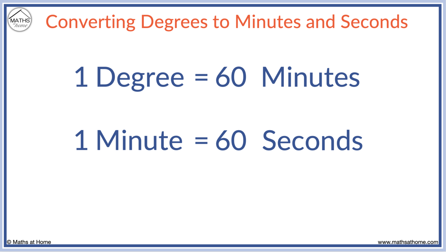 How to Convert Between Degrees, Minutes and Seconds – mathsathome.com How to Convert Between Degrees, Minutes and Seconds – mathsathome.com