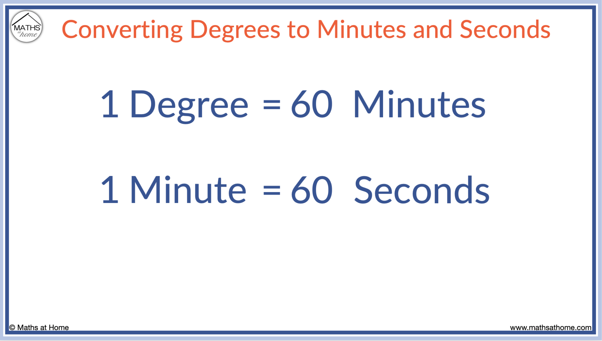 How To Convert Between Degrees Minutes And Seconds Mathsathome